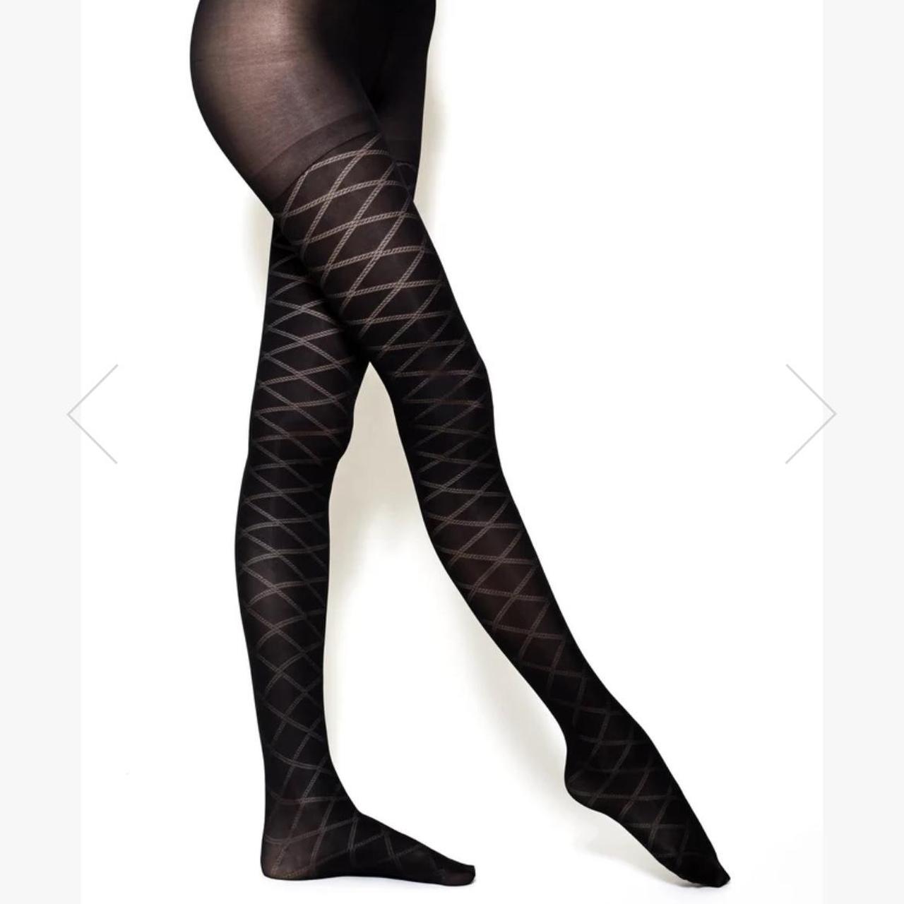 Wade and Bella Black Diamond Tights - NEW in... - Depop