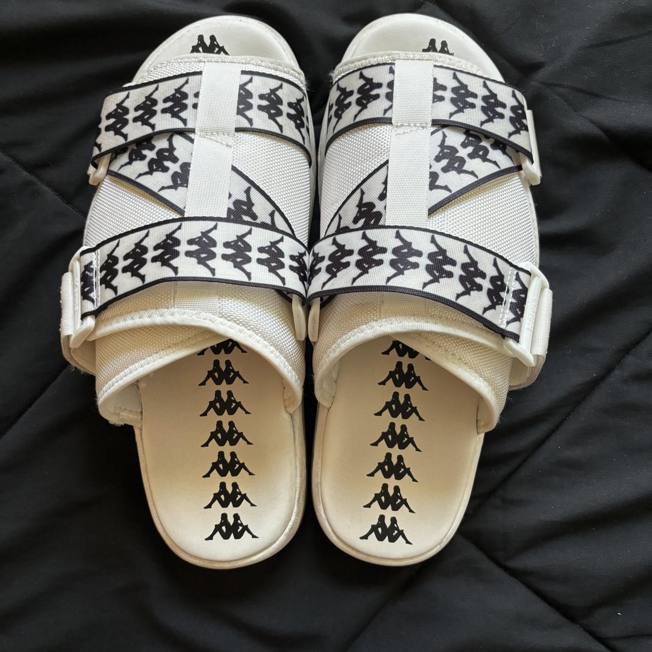 white kappa slides - Depop