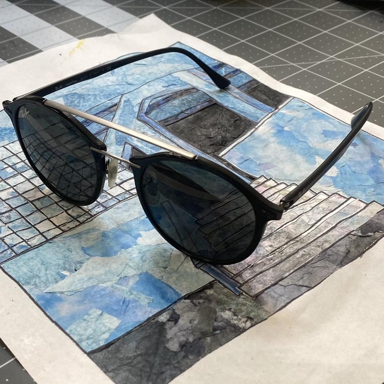 Ray Ban Phantos style, round, double metal bridge... - Depop