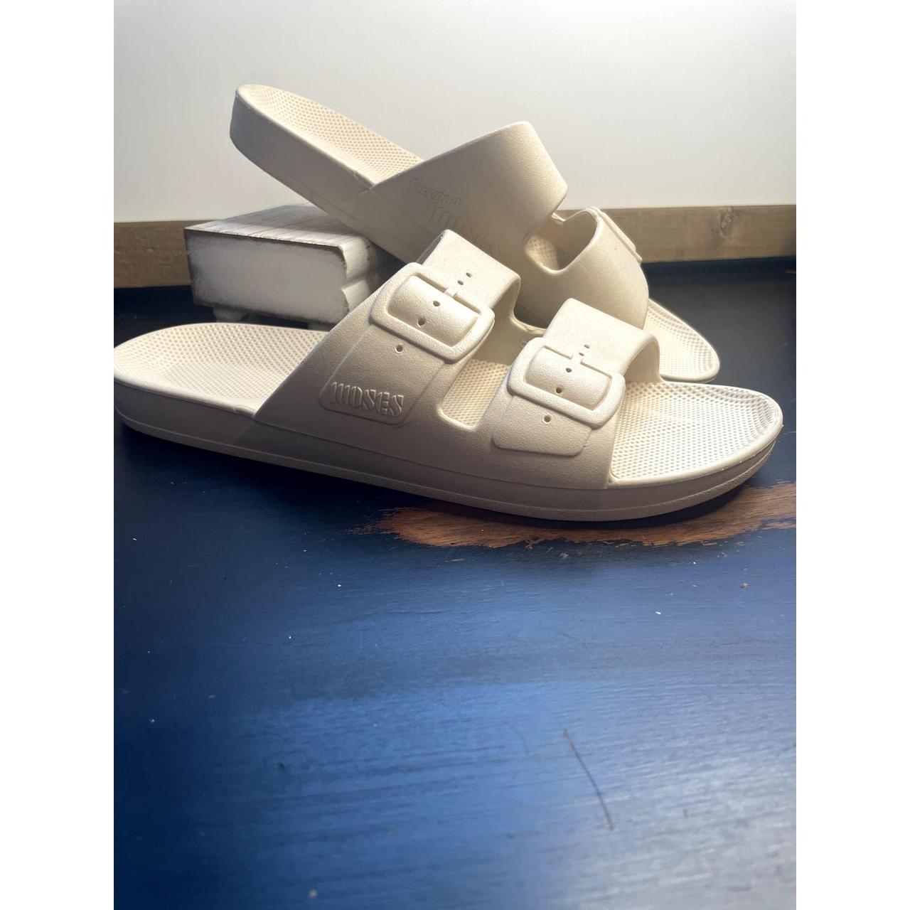 Freedom Moses Two Band Slide - Stone Ivory - Women's... - Depop