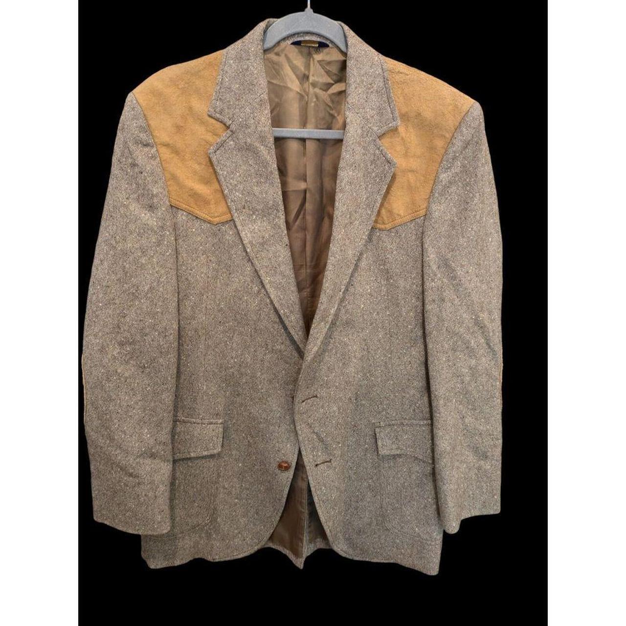 Vtg Pendleton Western Jacket Herringbone Tweed and... - Depop