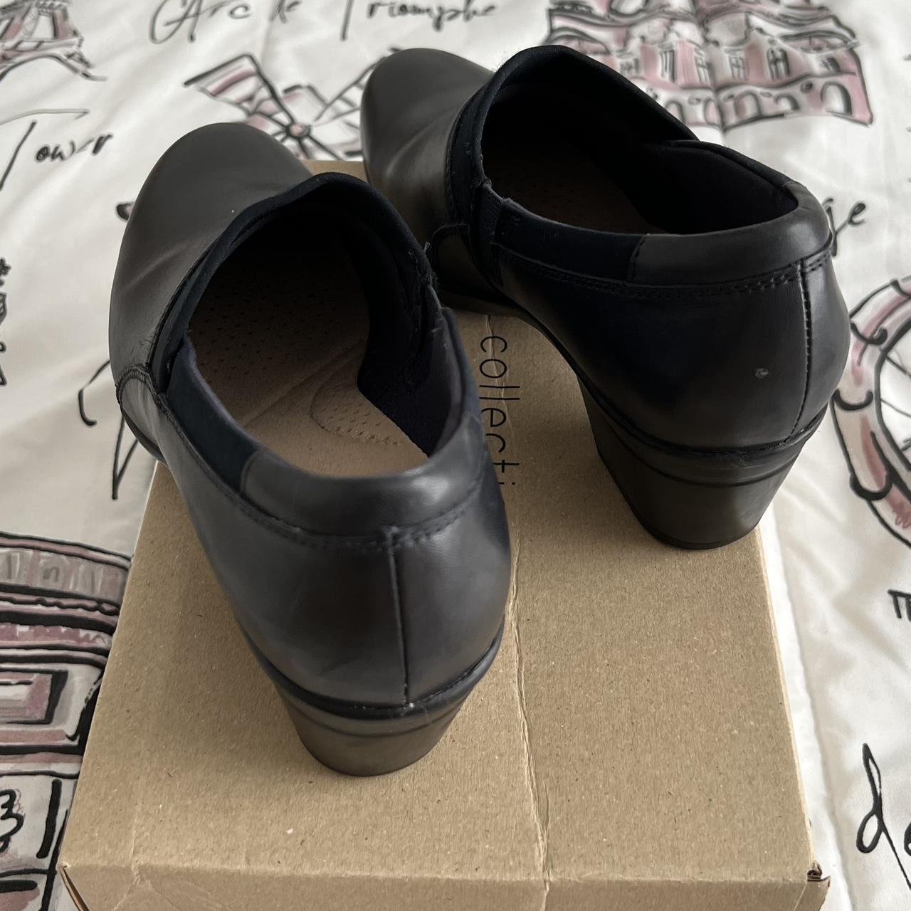 Collection by Clarks Navy Leather Emslie Summit Shoe... | Depop
