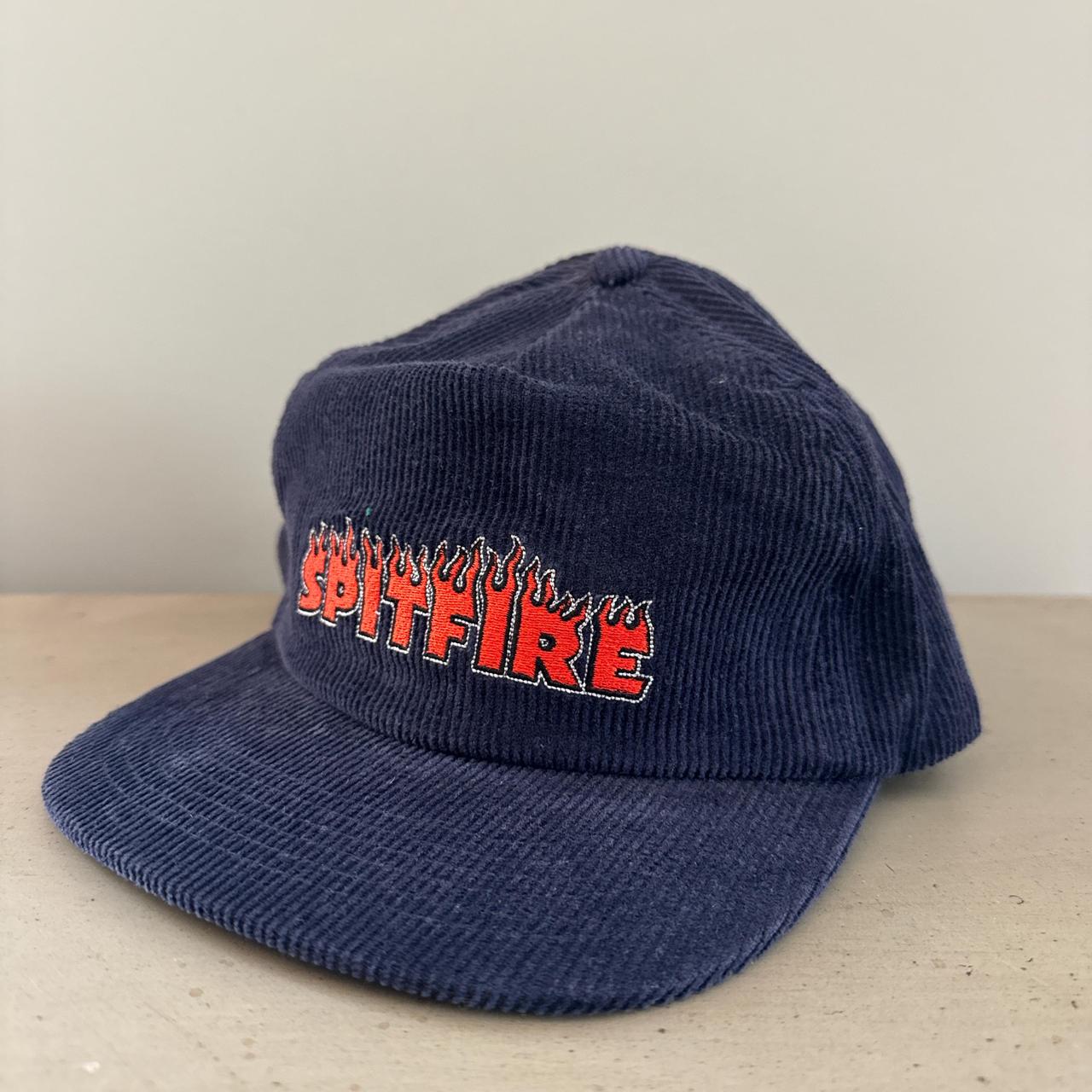 Navy blue Spitfire corduroy snapback hat #skater... - Depop