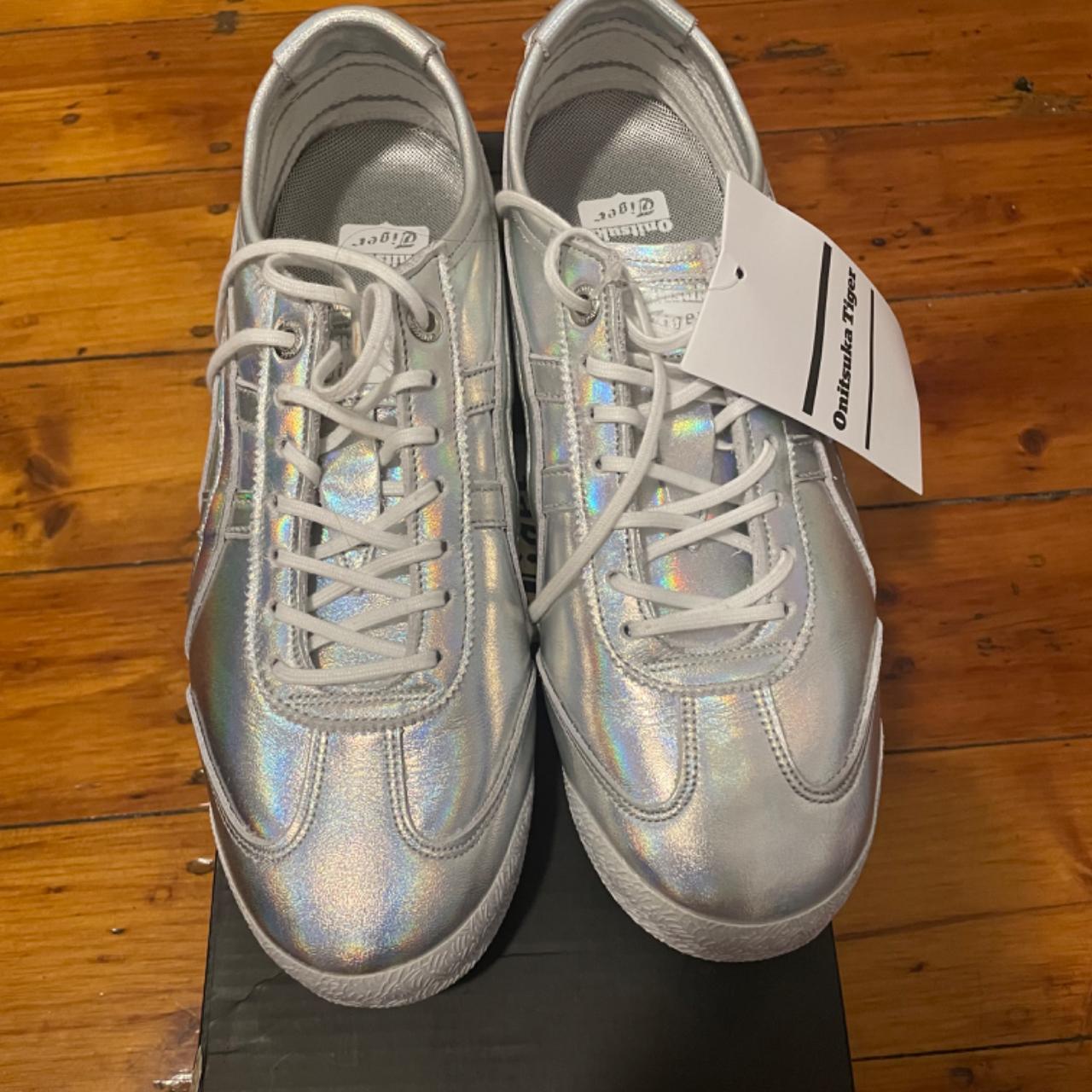 Onitsuka tiger pure silver/pure silver US 7 1/2 or... - Depop