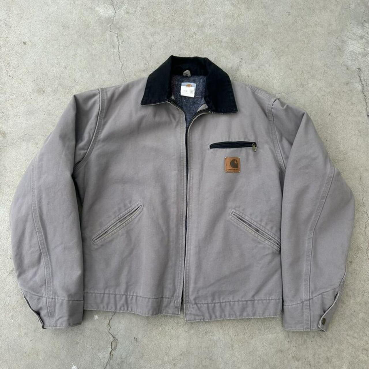 Vintage Carhartt Detroit Jacket J64 CMT Size M - Depop