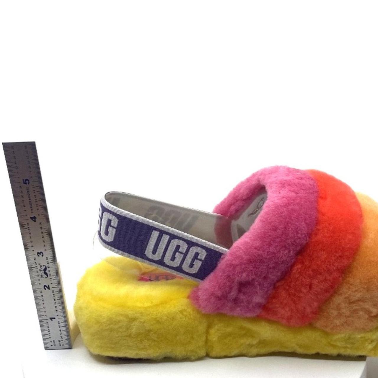 UGG Fluff Yeah Slide - UggPride Rainbow Yellow / US... - Depop