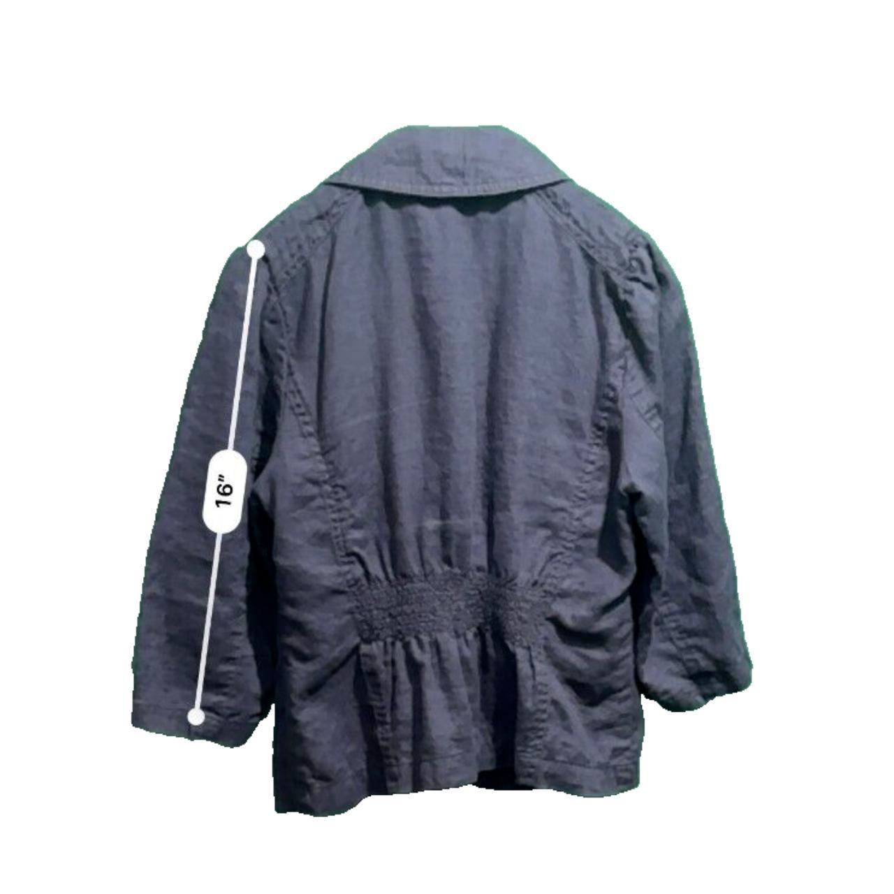 MOSSIMO Cropped 3-Button, 3/4 Sleeve Linen Blazer... - Depop