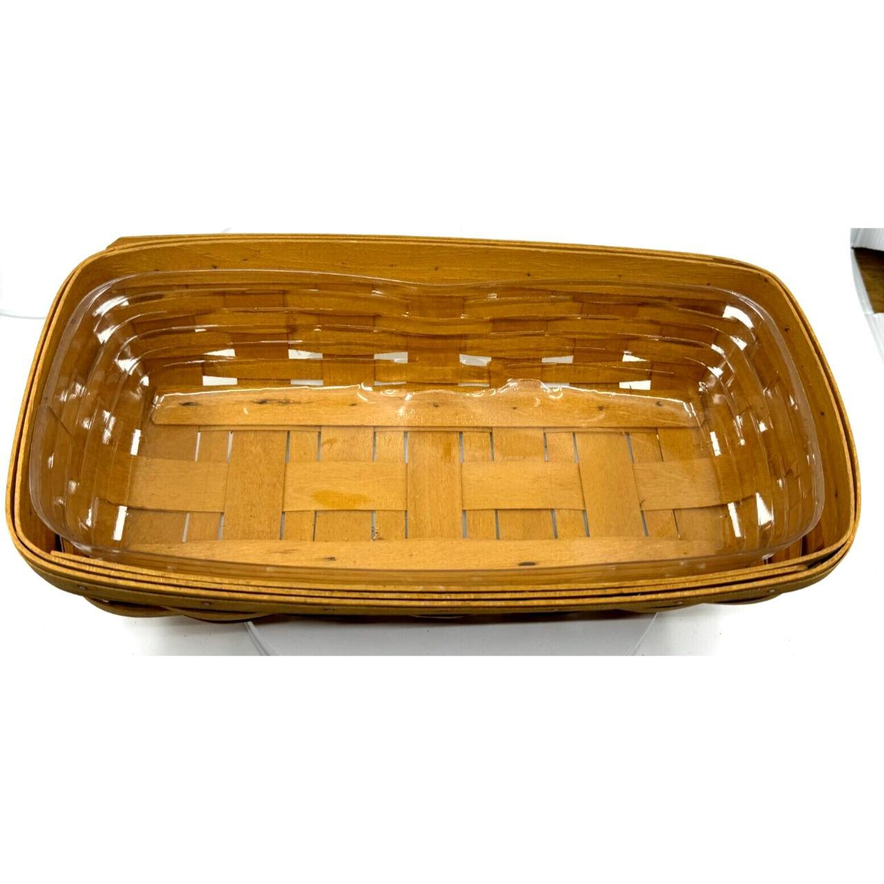 Longaberger 1998 Woven Rectangular Bread Basket +... - Depop