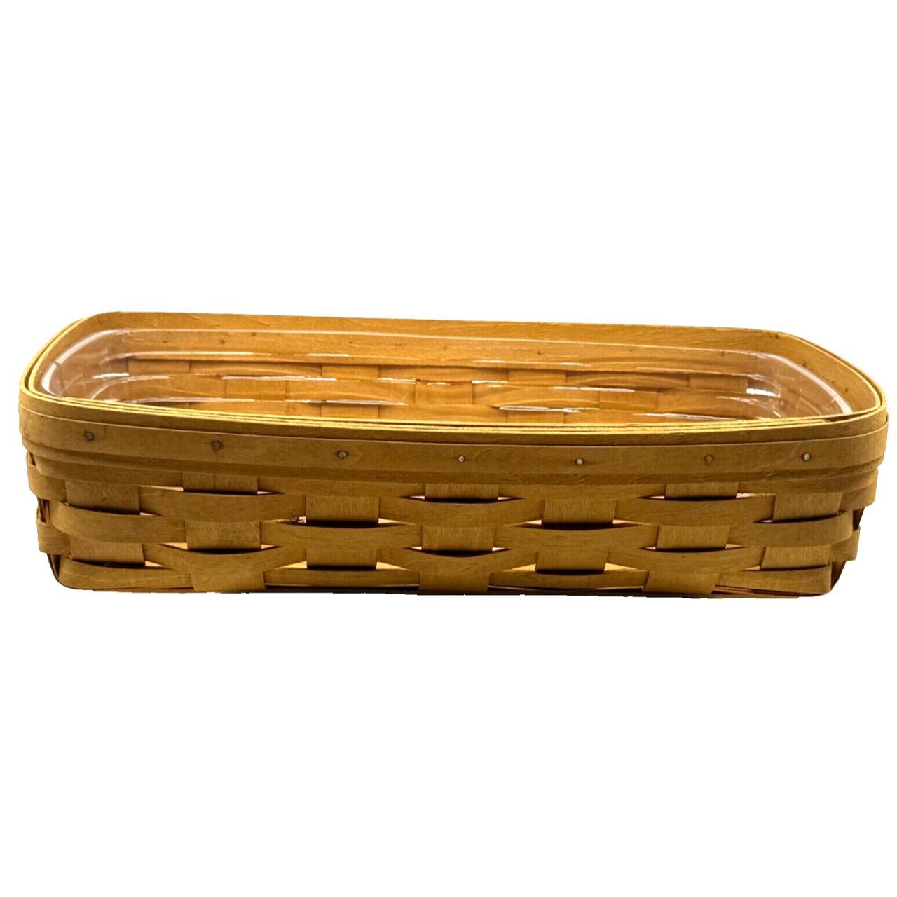 Longaberger 1998 Woven Rectangular Bread Basket +... - Depop