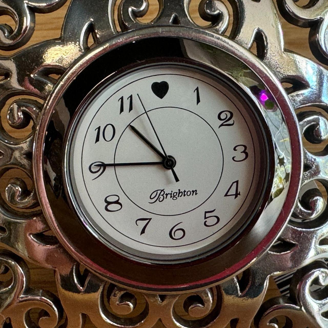 Brighton Geneva Desk Clock, Silver-tone #timepiece... - Depop