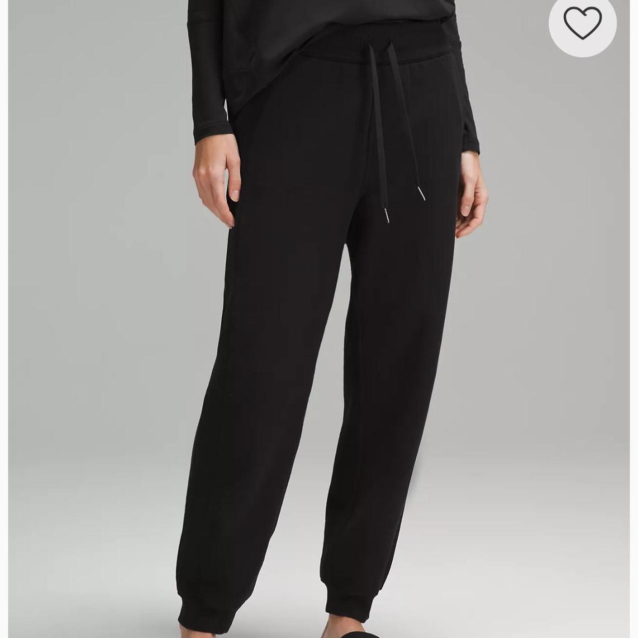 Lululemon black scuba relaxed joggers (sweatpants).... - Depop