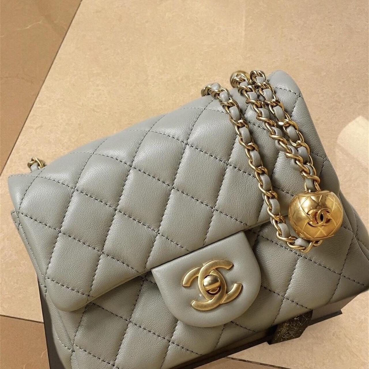 CHANEL Small Golden Ball CF Fang Fatty Classic... - Depop