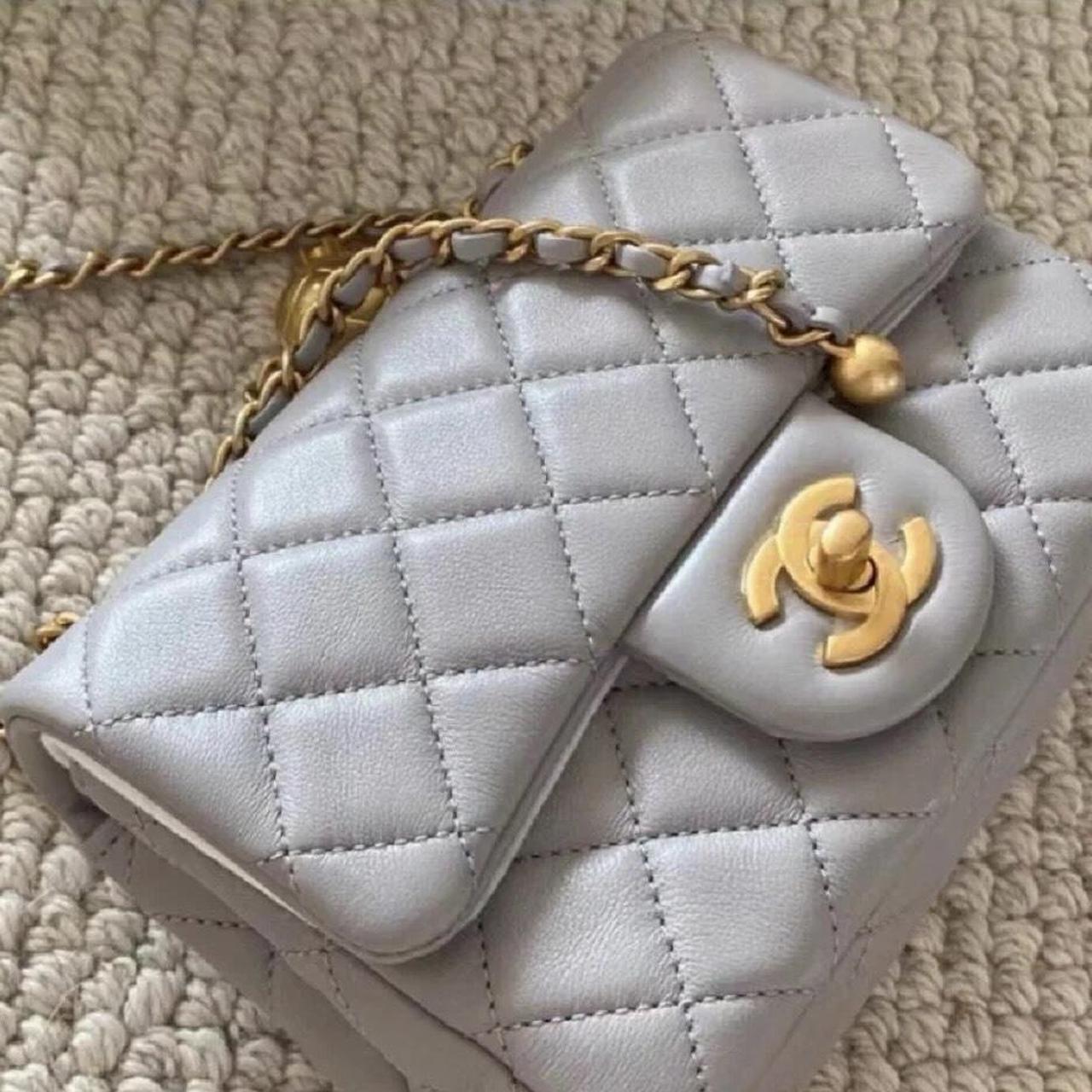 CHANEL Small Golden Ball CF Fang Fatty Classic... - Depop