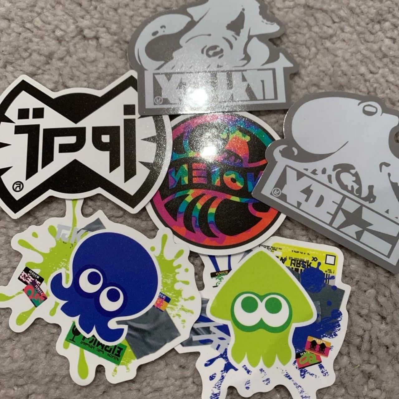 Lot of 6 official Splatoon stickers - Depop