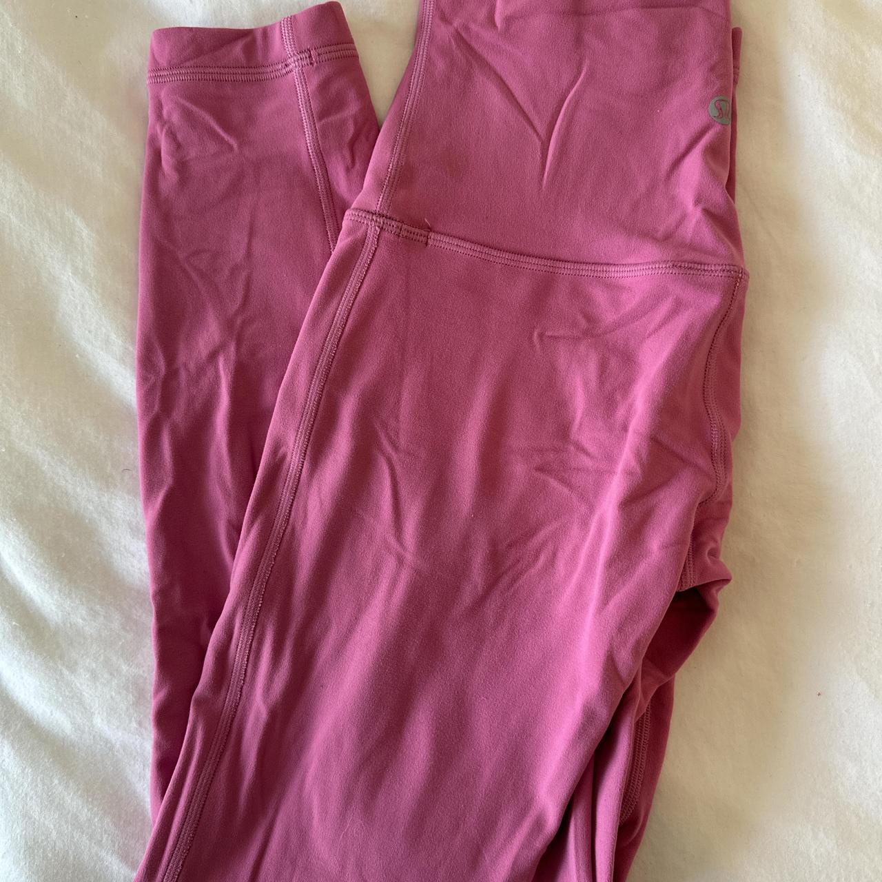size 2 lululemon pink leggings! so soft and in great... - Depop