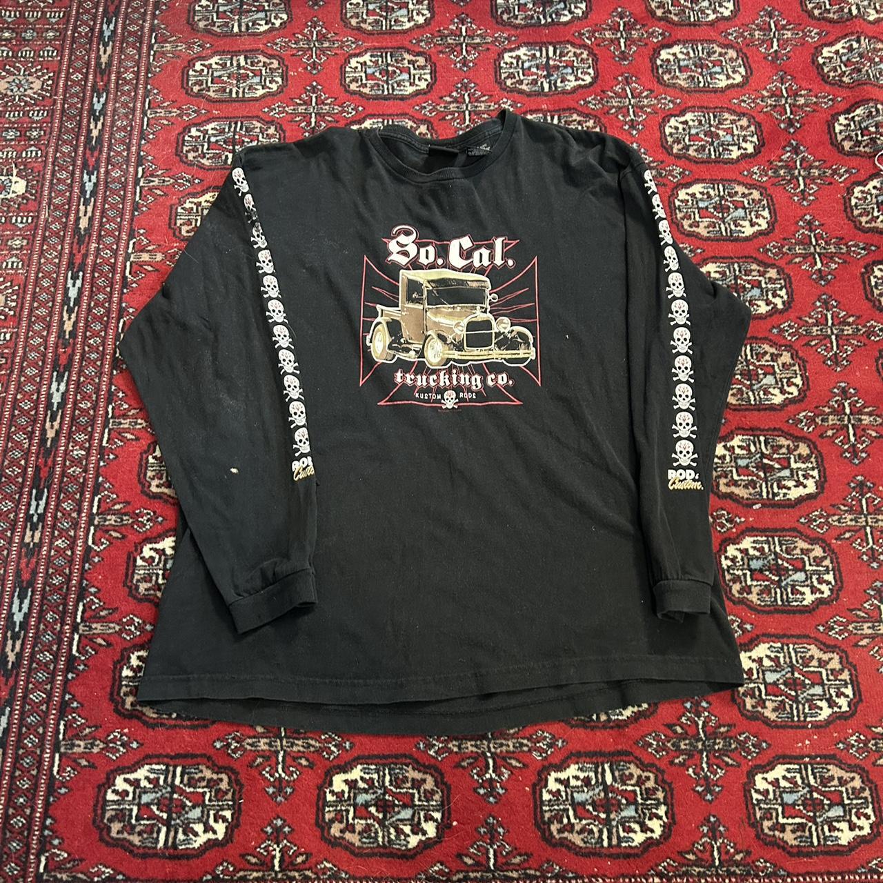 Vintage Black So Cal long sleeve shirt Y2K cars Fits... | Depop