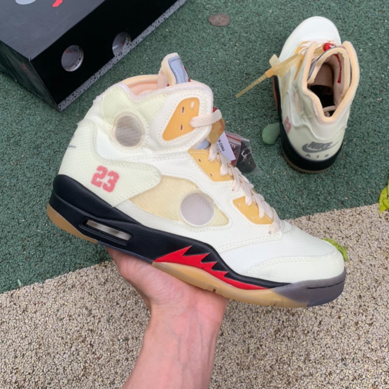 Offwhite jordan-5 - Depop Offwhite jordan-5 - Depop