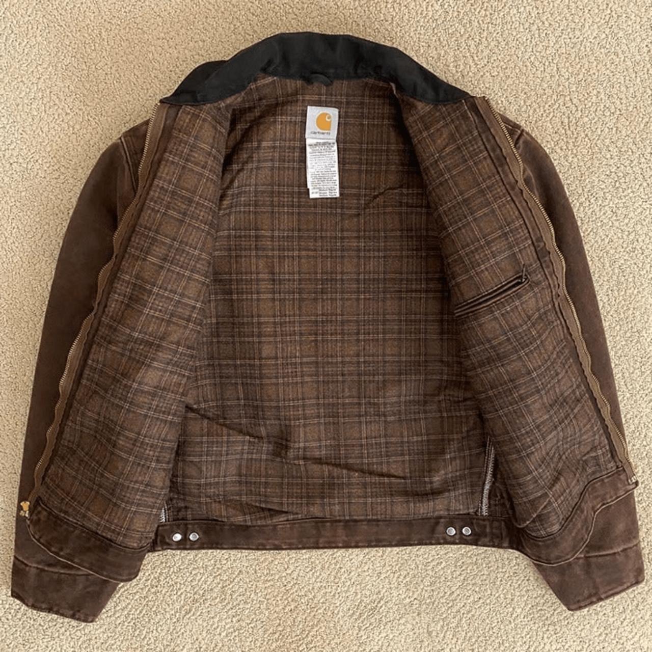 Carhartt J97 Detroit Jacket Sandstone Blanket-Lined... - Depop