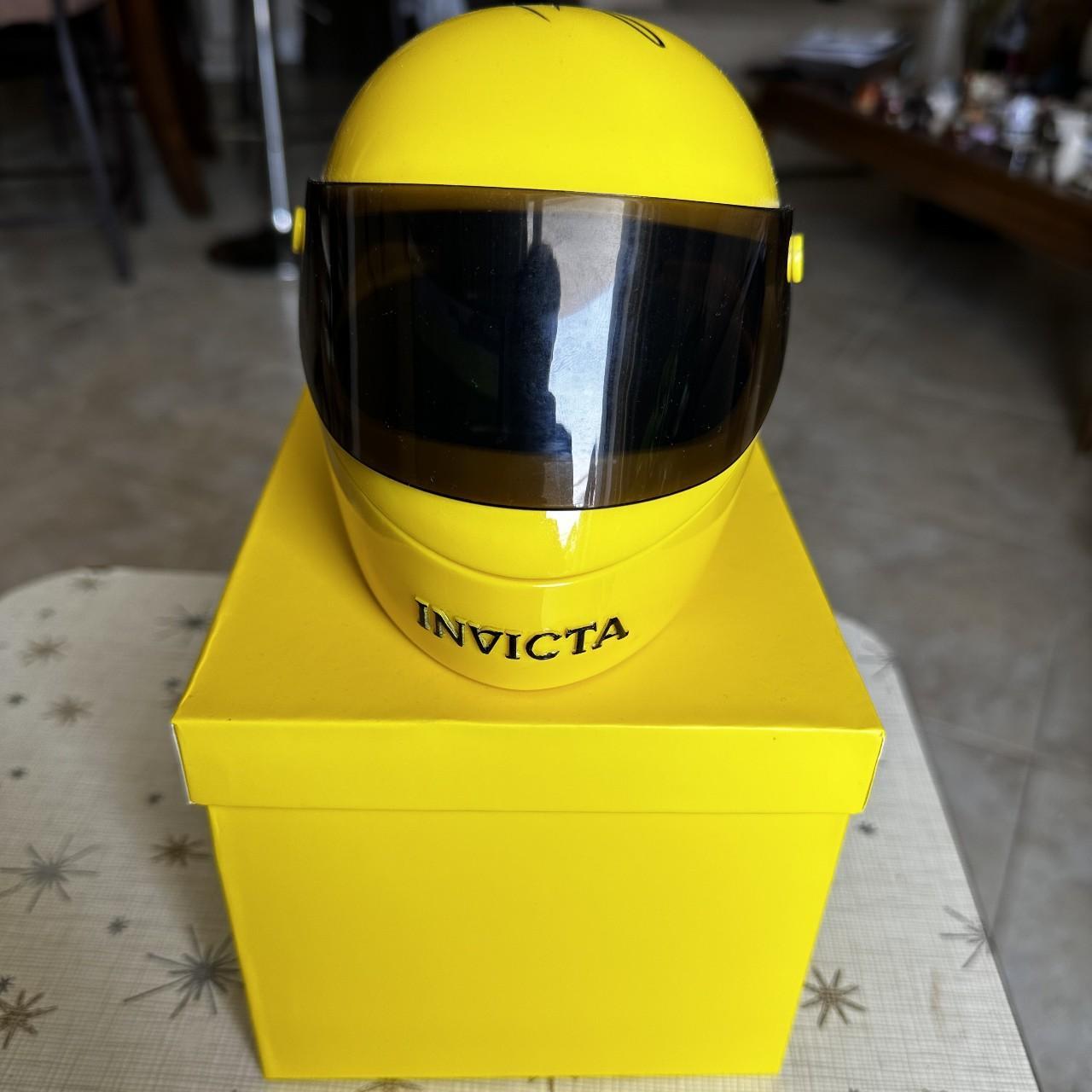 Invicta Helmet Collectors Watch Case Yellow and... - Depop