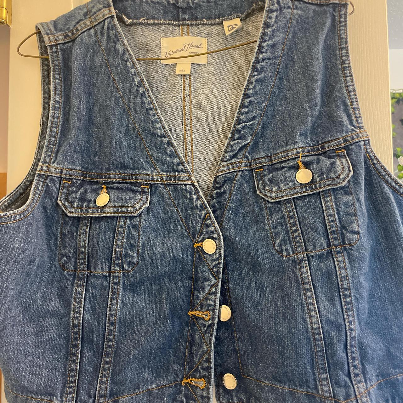 Universal Threads Goods CO. blue jeans vest - Depop