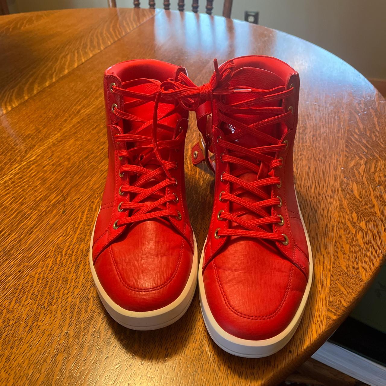 Aldo Red shoes, size 9 men’s. VERY GOOD CONDITION.... - Depop