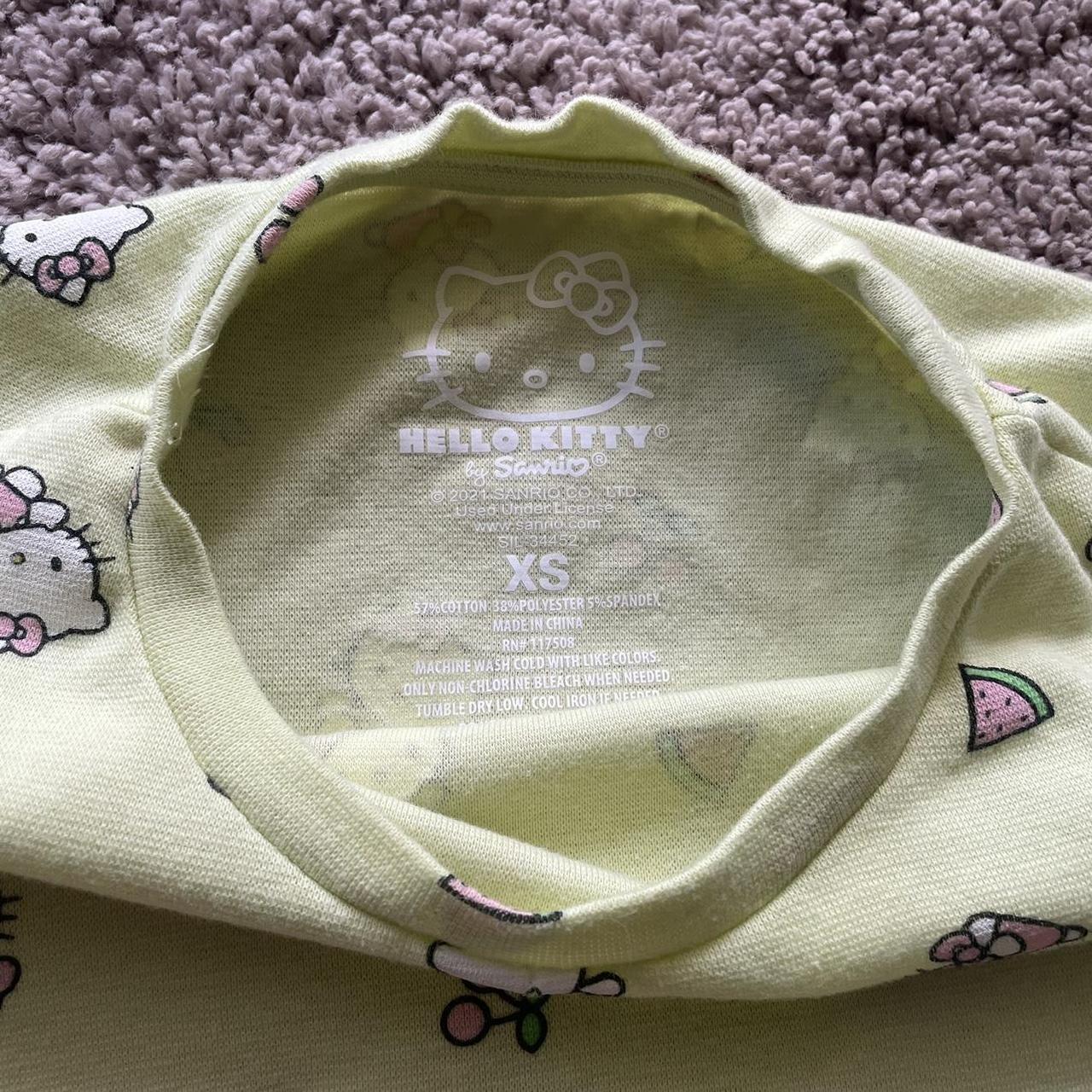 sanrio branded hello kitty watermelon light green... | Depop