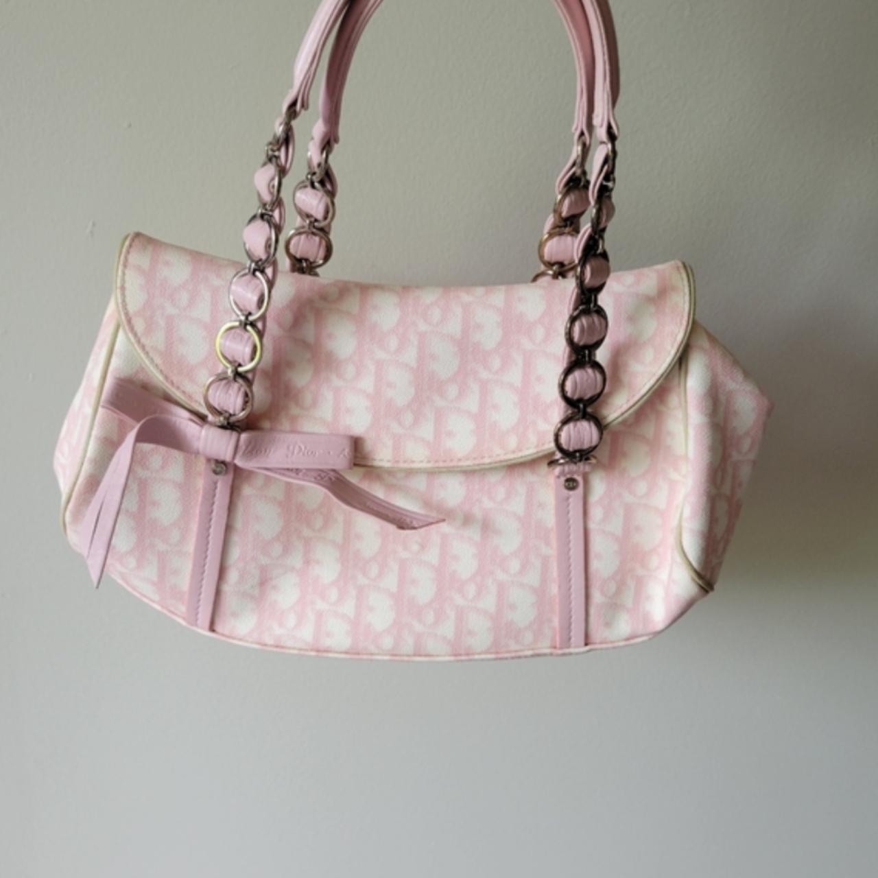 Christian Dior Rose Pink Oblique Canvas Romantique... - Depop