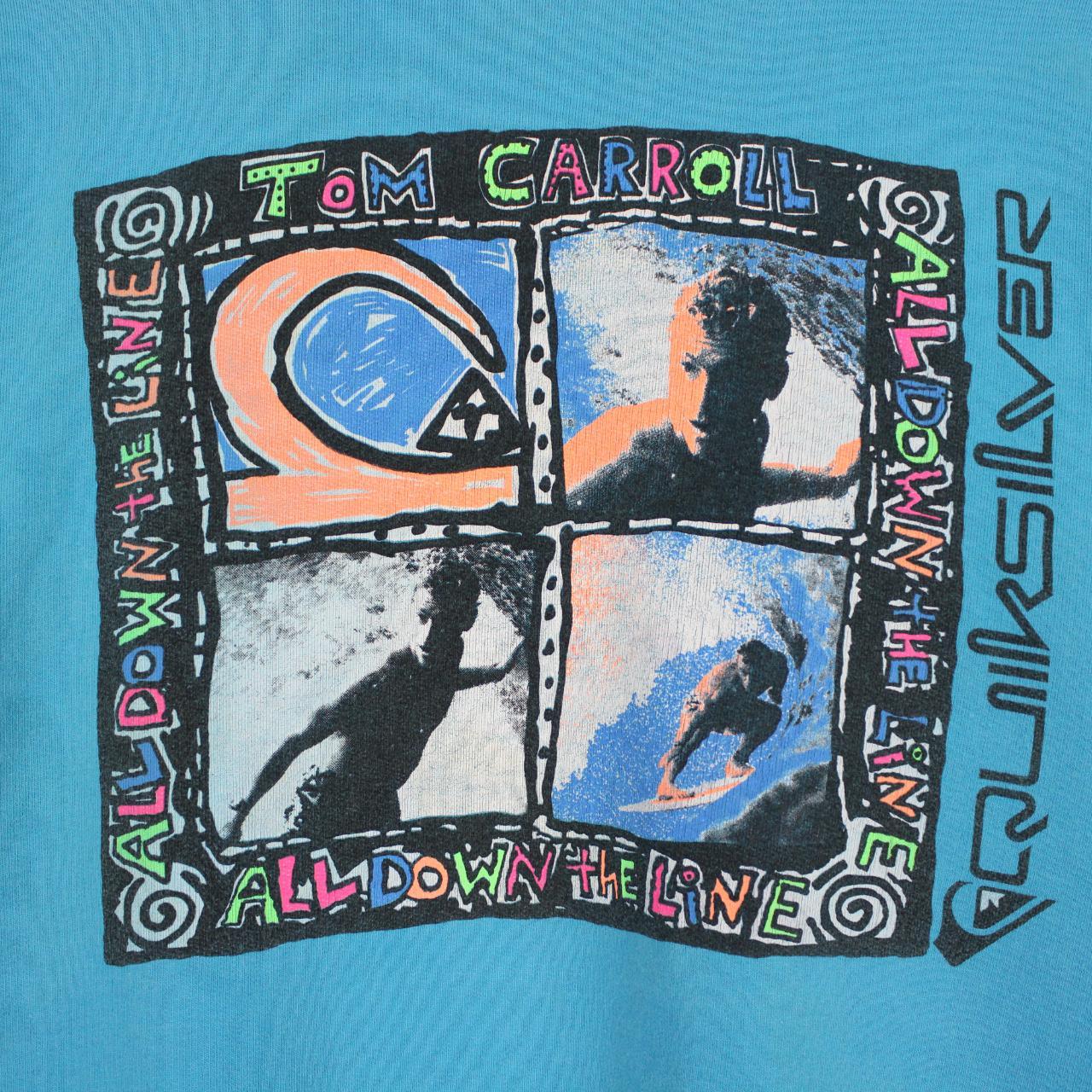 Vintage 90s Quiksilver Tom Carroll Surf... - Depop