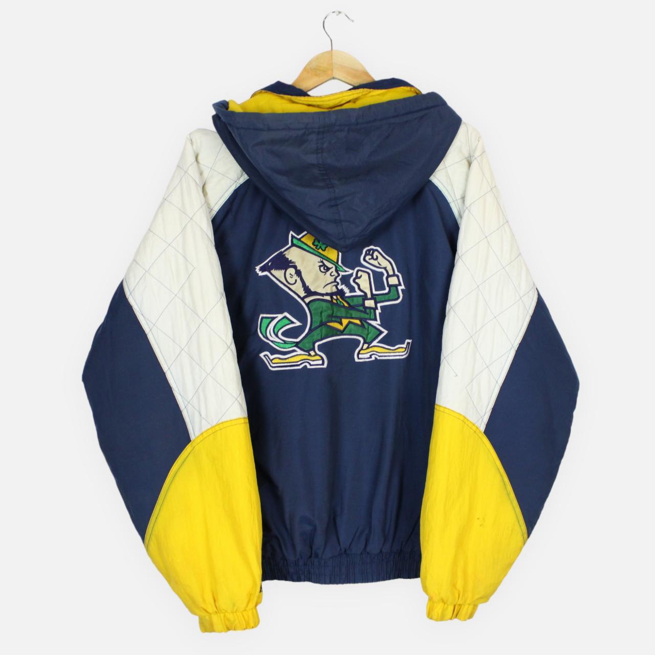 Vintage Notre Dame NCAA Starter Jacket Black,... - Depop