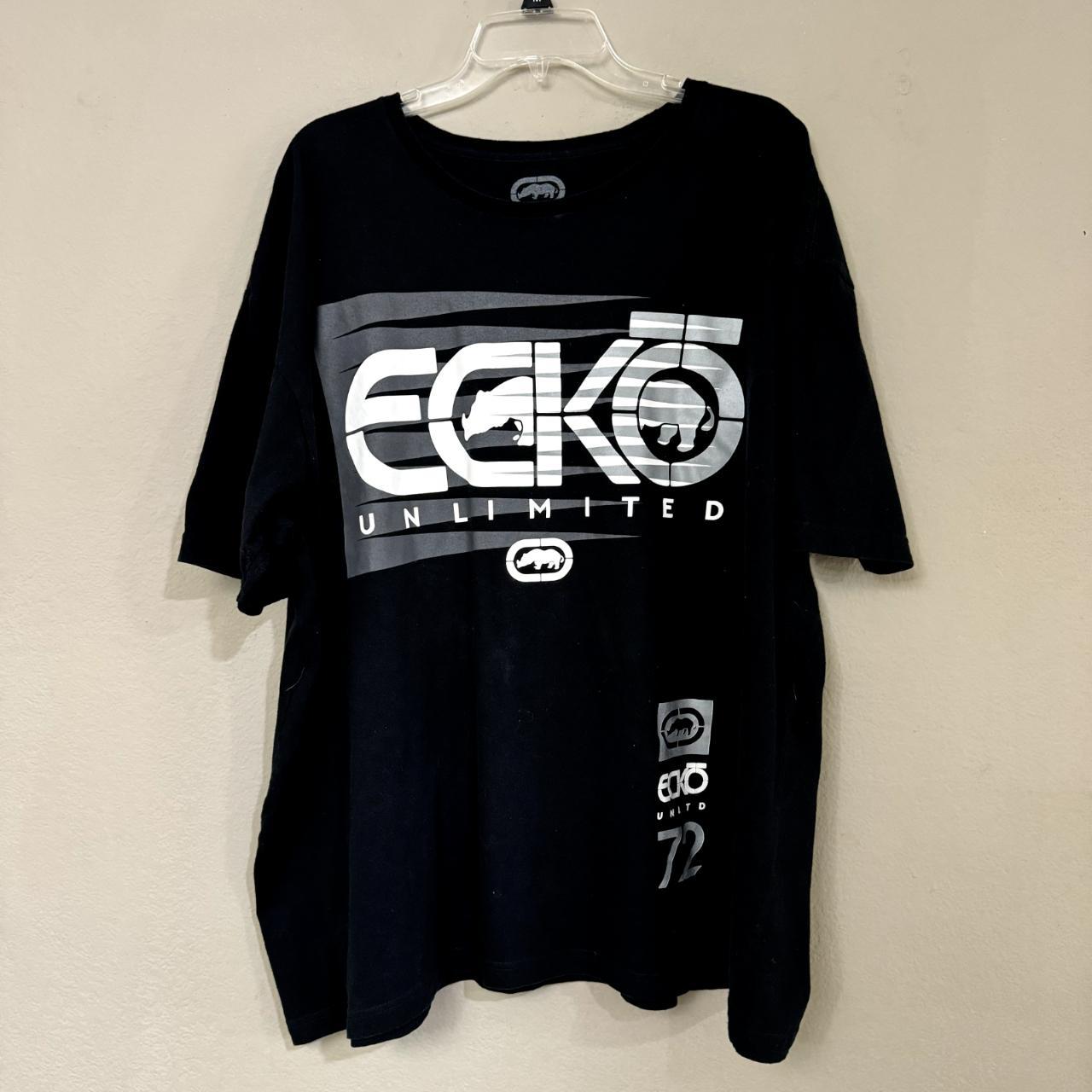 Ecko Unltd. Men T-Shirt 2XL Black Logo Graphic Print... - Depop