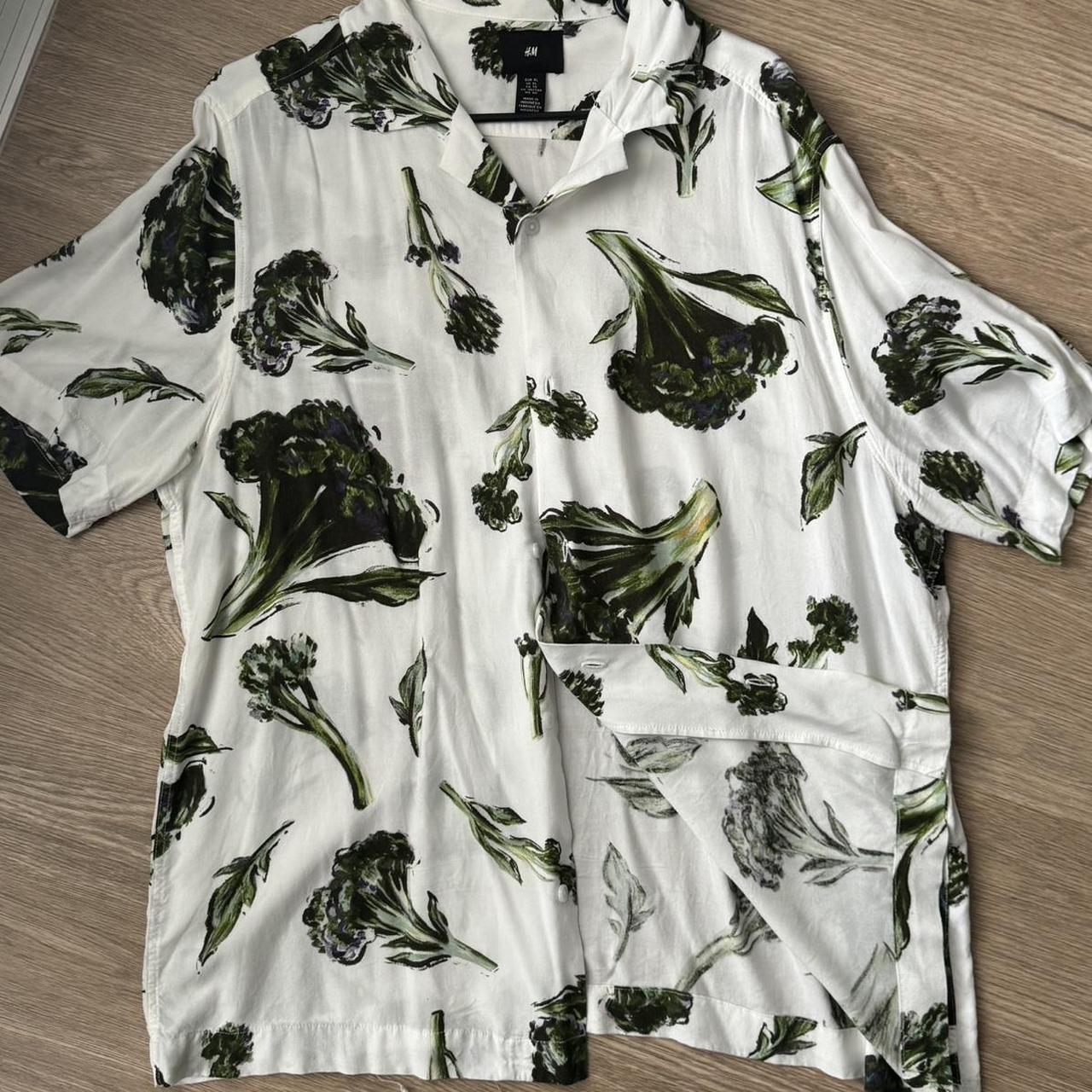 Broccoli mens resort shirt, never worn 🥦🥦 - Depop