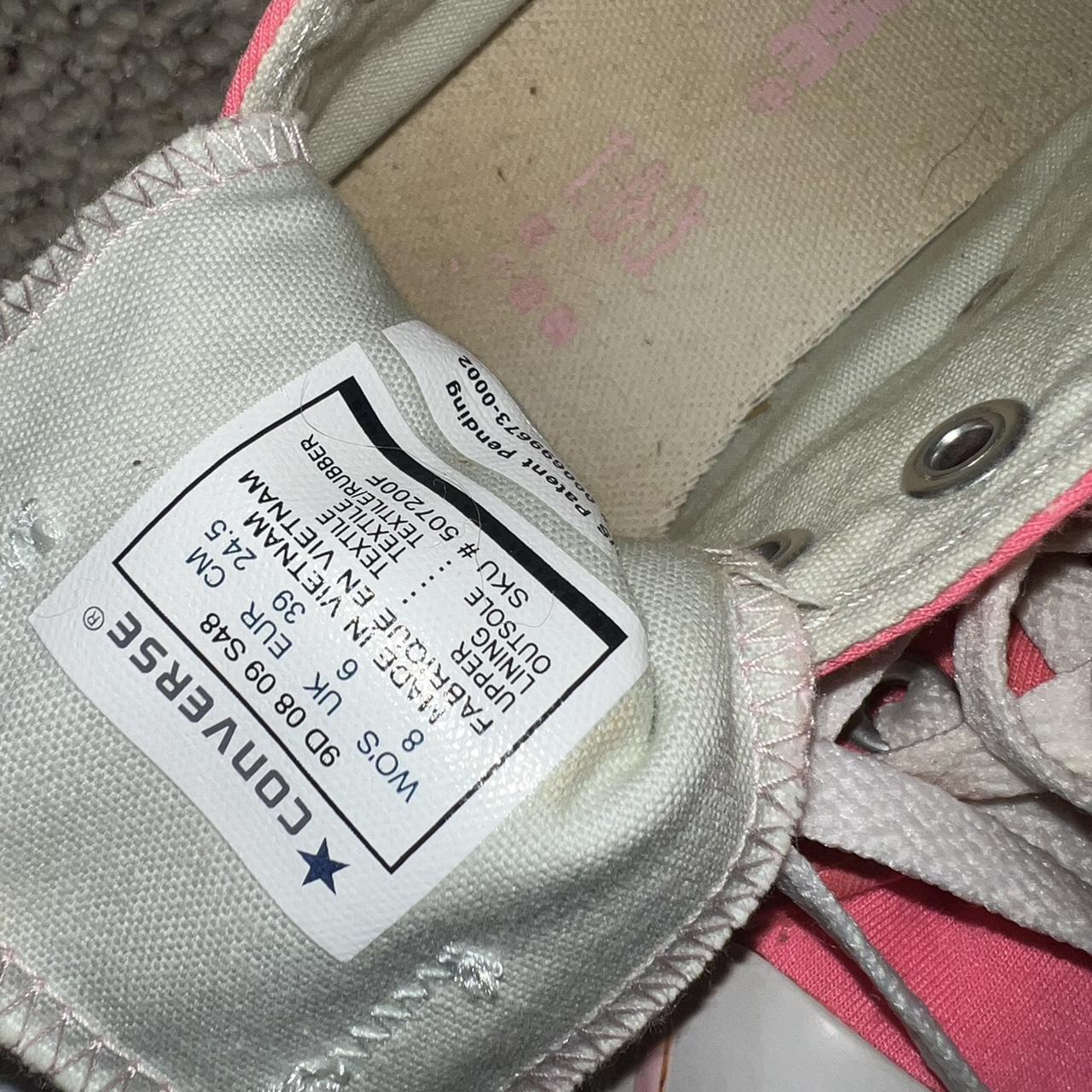 Vintage pink and white cupcake converses made in the... | Depop