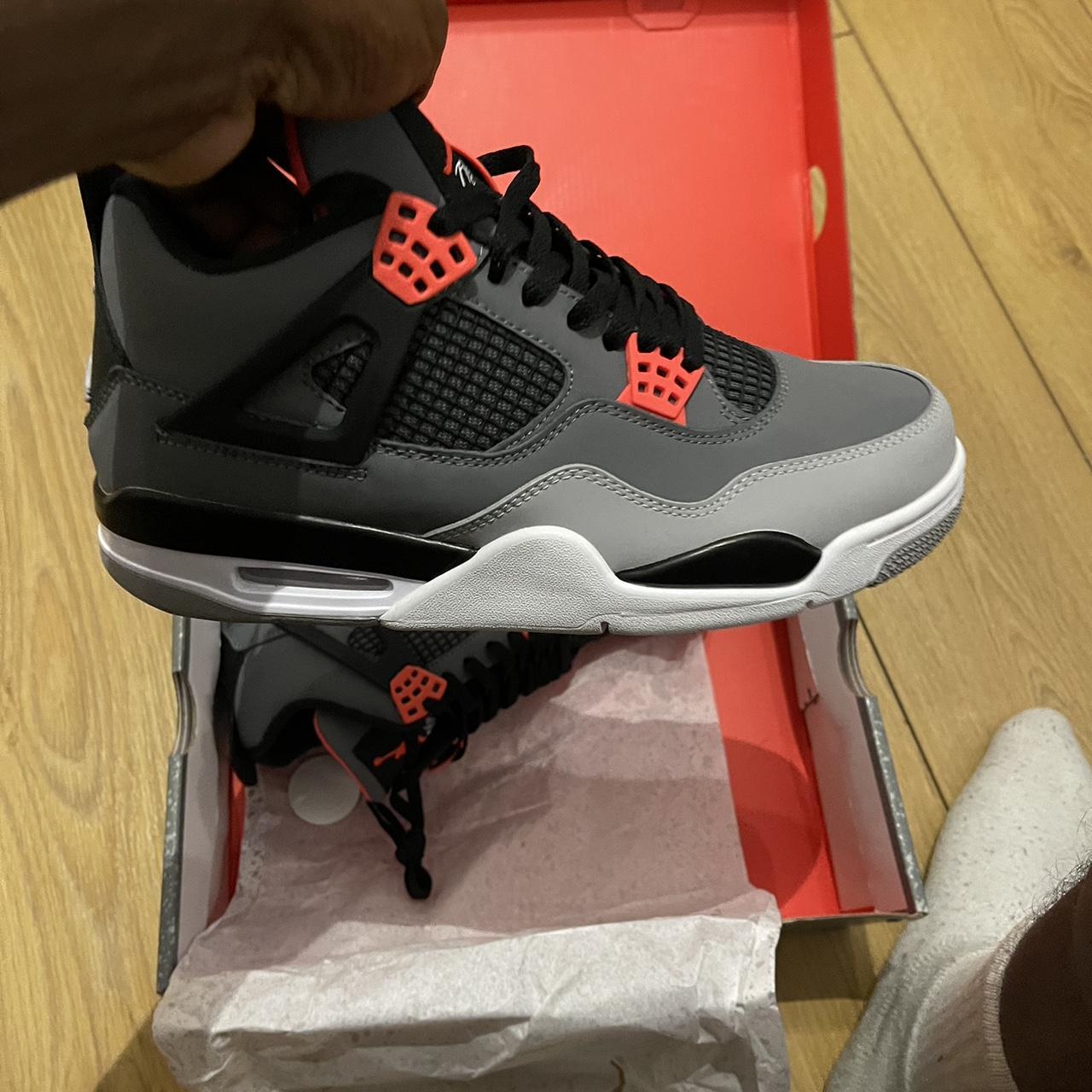 Jordan 4 Infared - Extremeley attractive shoe Worn... - Depop