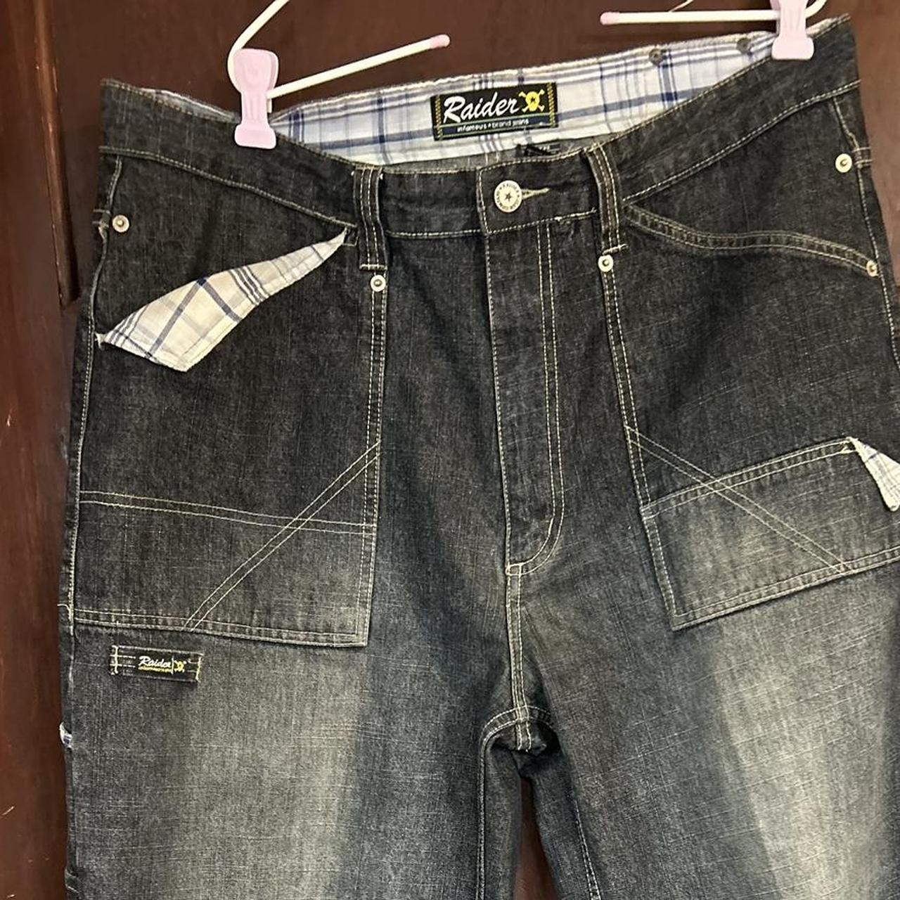 Rare Vintage 2000s Raider infamous dark wash jeans... - Depop