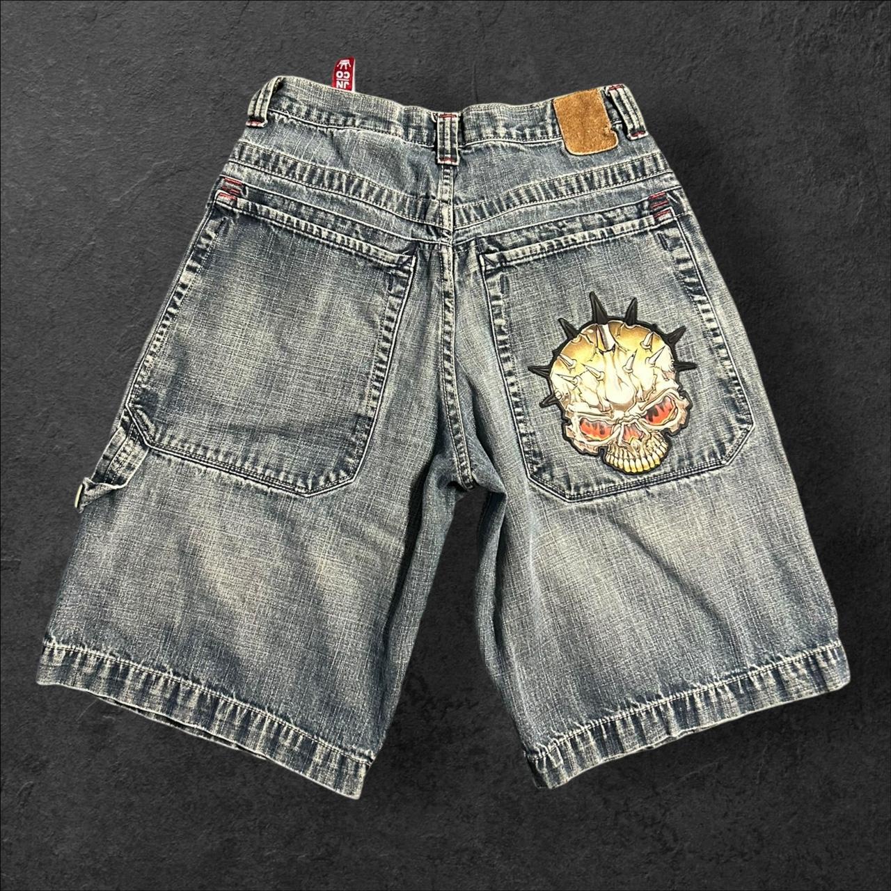 JNCO JORTS SKULL BIG POCKET SIZE: WAIST 29... - Depop