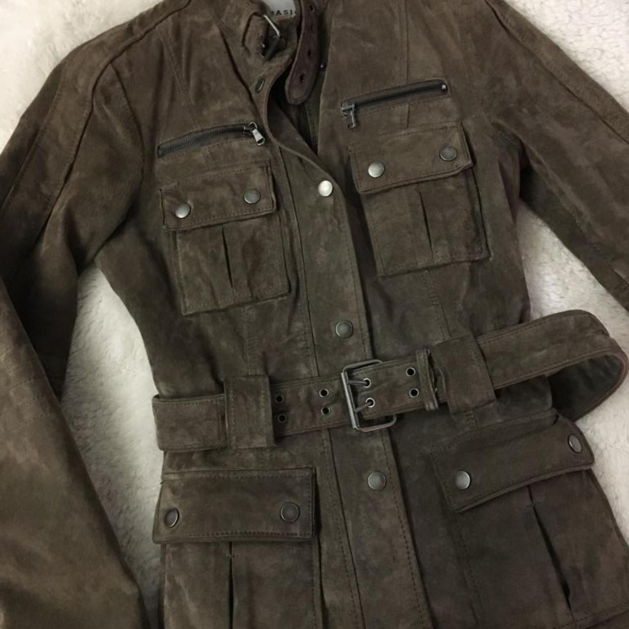 Suede Leather Jacket - Zara Basic Very nice suede... - Depop