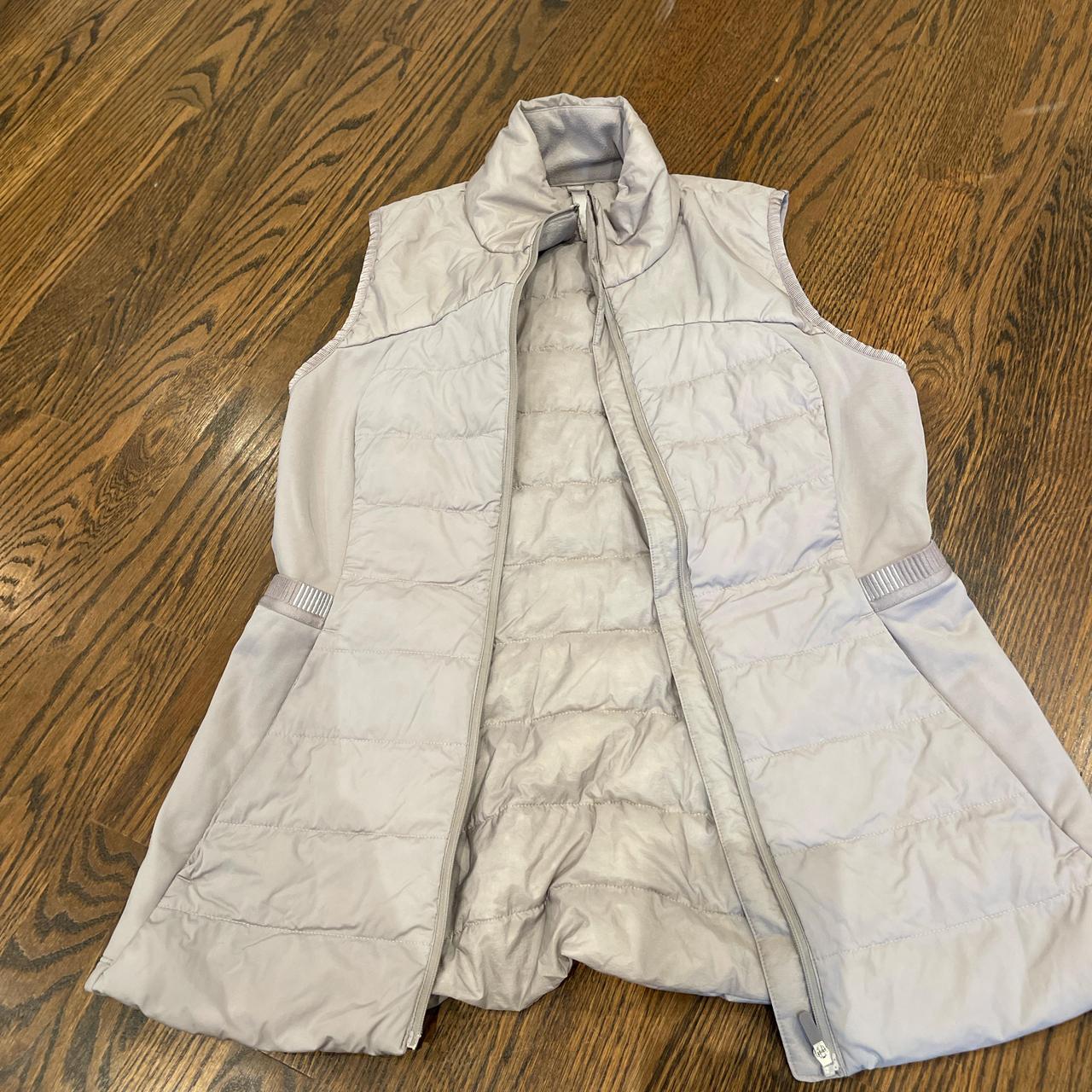 Lululemon running puffer vest in grey(pockets).... - Depop