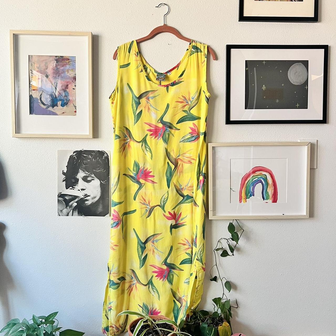 #Vintage Pineapple Moon dress size L FREE SHIPPING - Depop