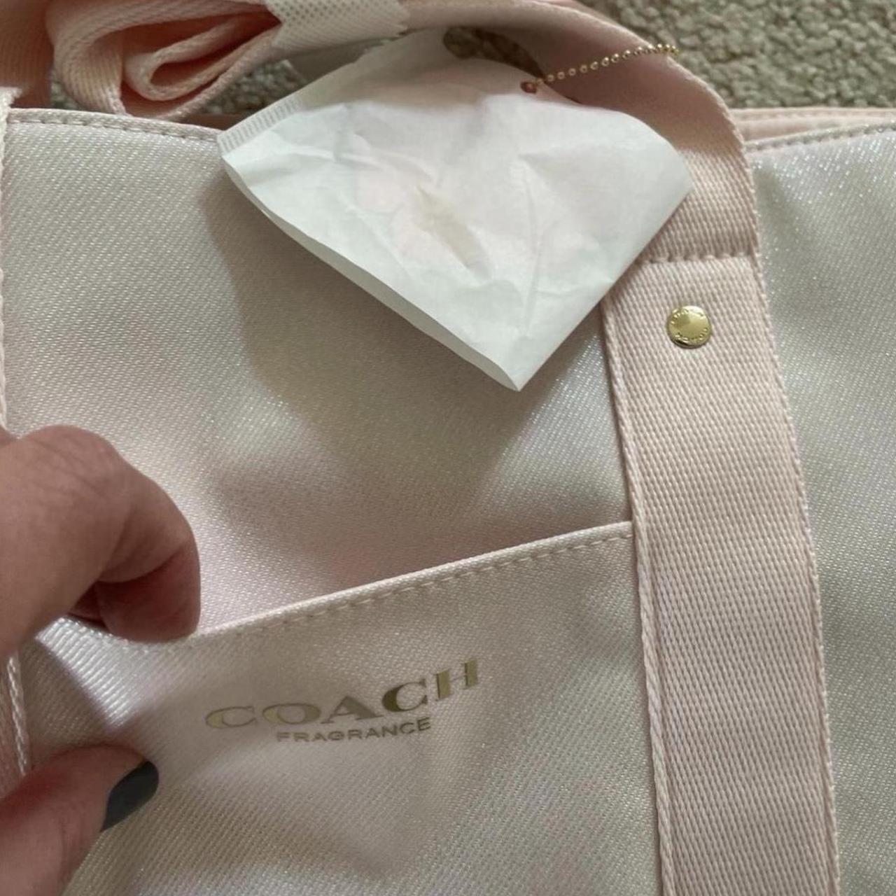 Coach Pink Flower Metallic Totebag -Super cute and... - Depop