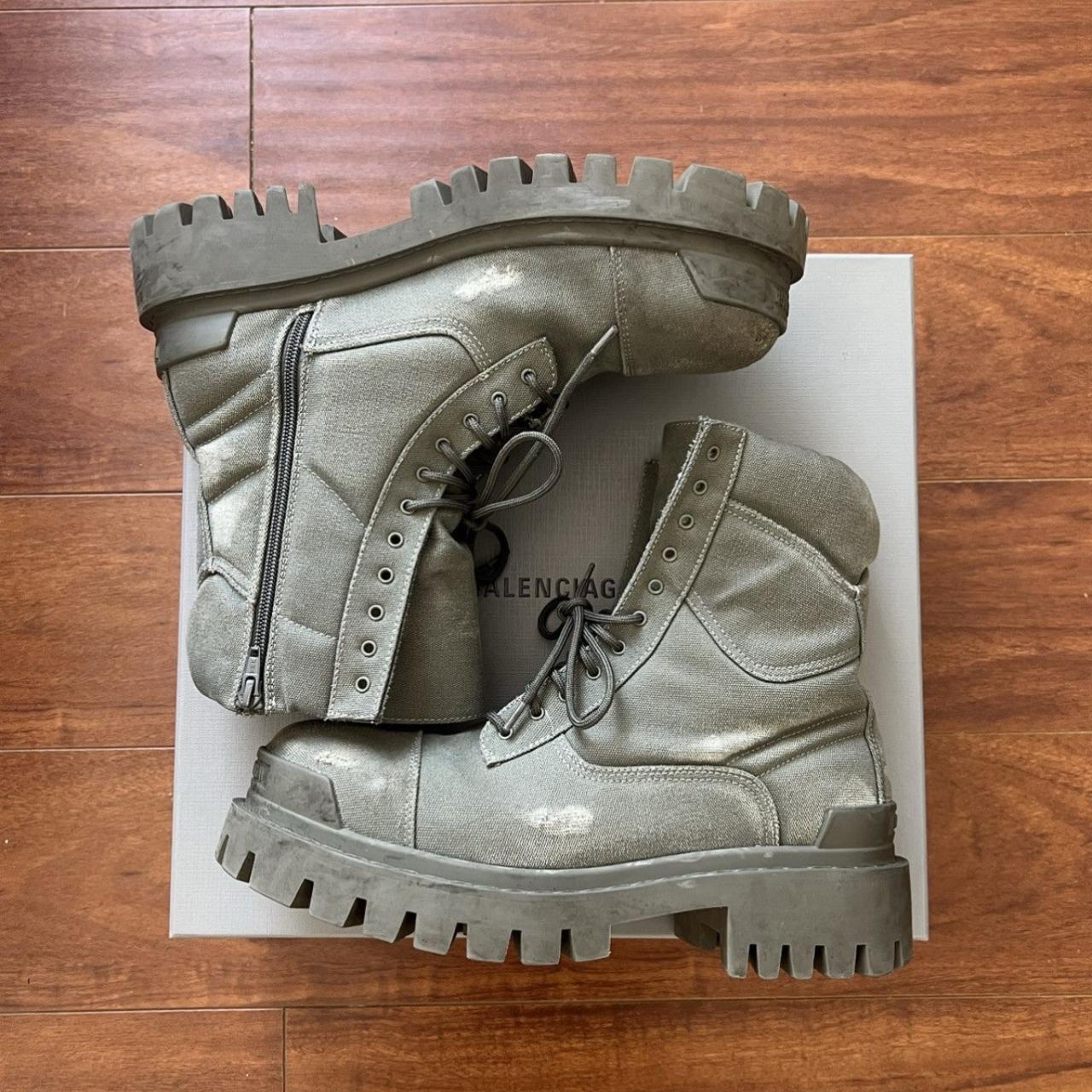 BALENCIAGA CANVAS DISTRESSED STRIKE BOOTS BRAND NEW... - Depop