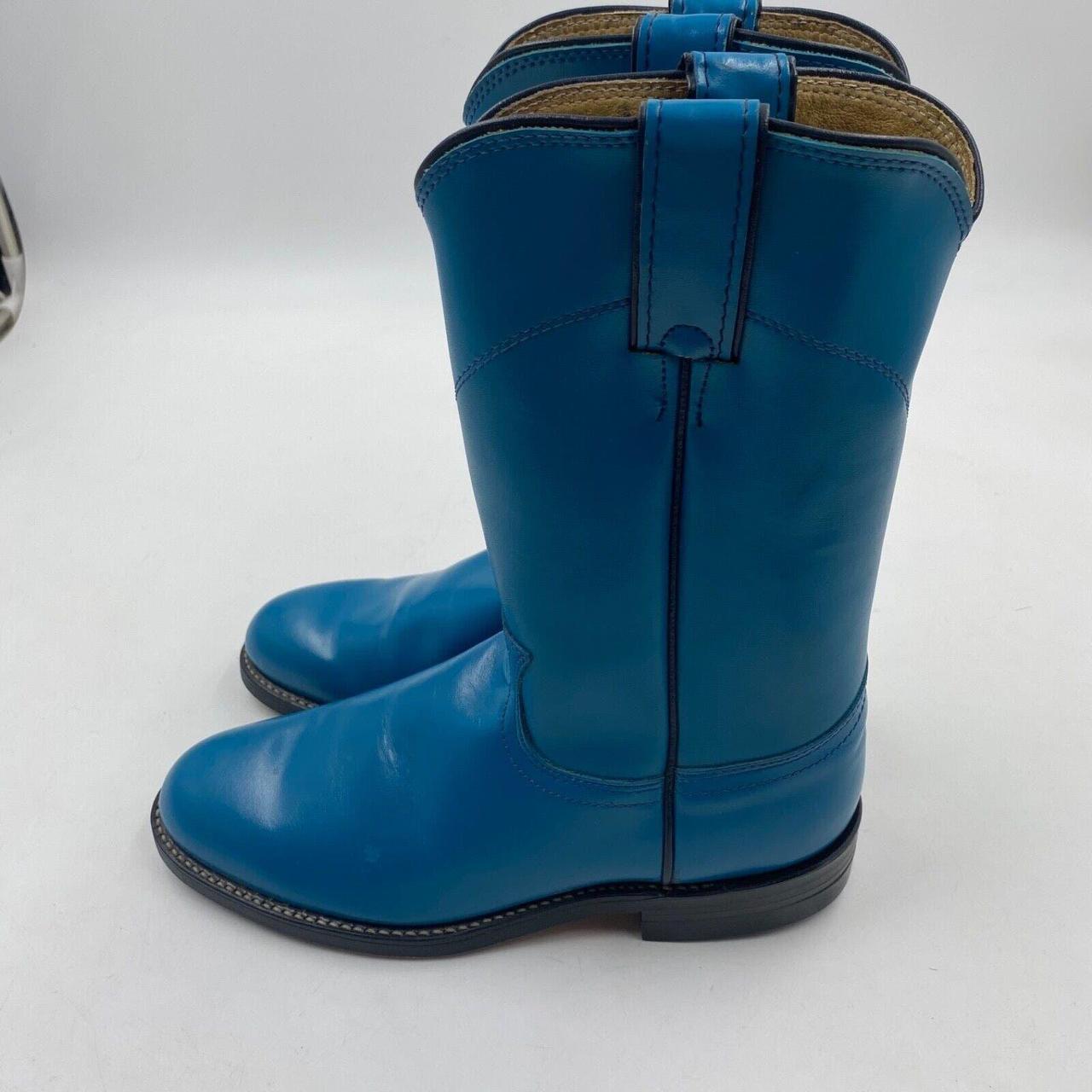 justin diamond j womens 5.5C turquoise leather... - Depop