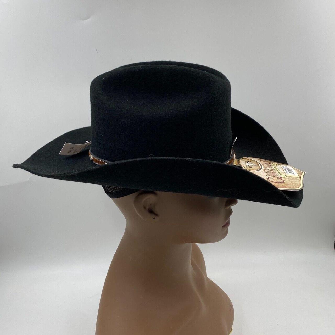 Cavenders cowboy collection 3X black wool cowboy hat... - Depop