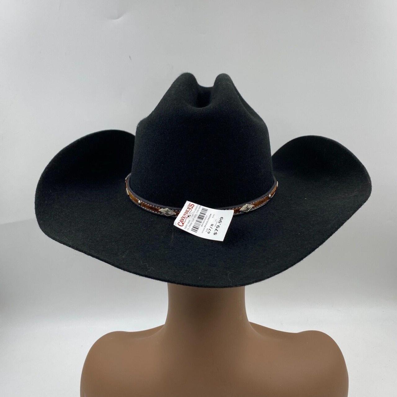Cavenders cowboy collection 3X black wool cowboy hat... - Depop