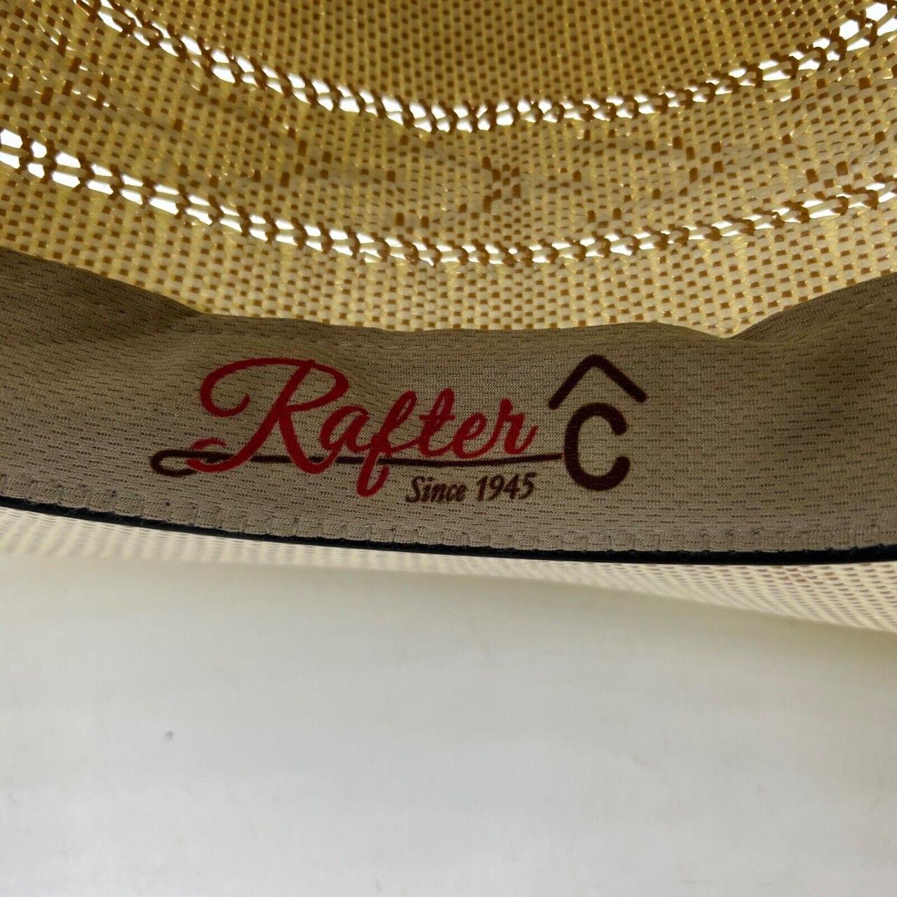 rafter c tan punchy bangora straw cowboy hat size 7... - Depop