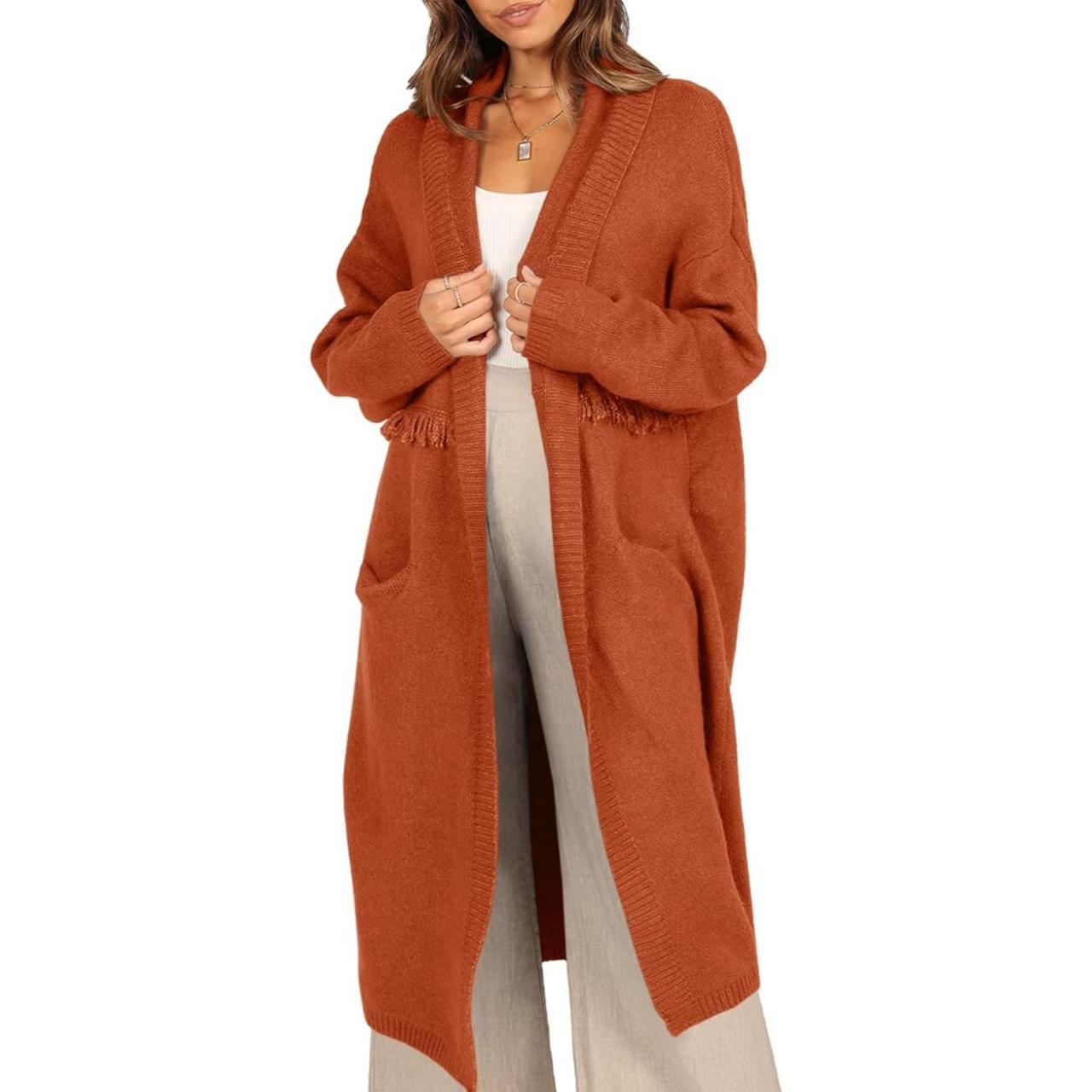 Womens Open Front Knit Cardigan Sweaters Long Sleeve... - Depop