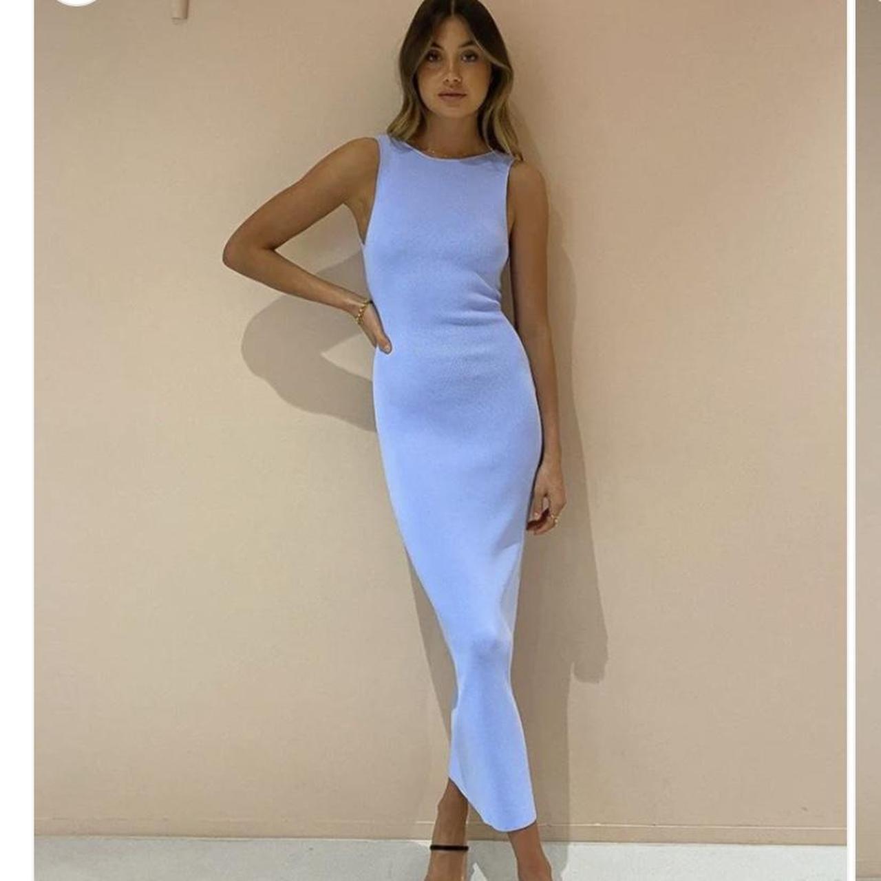 BEC AND BRIDGE blue knit cut out midi maxi dress.... - Depop