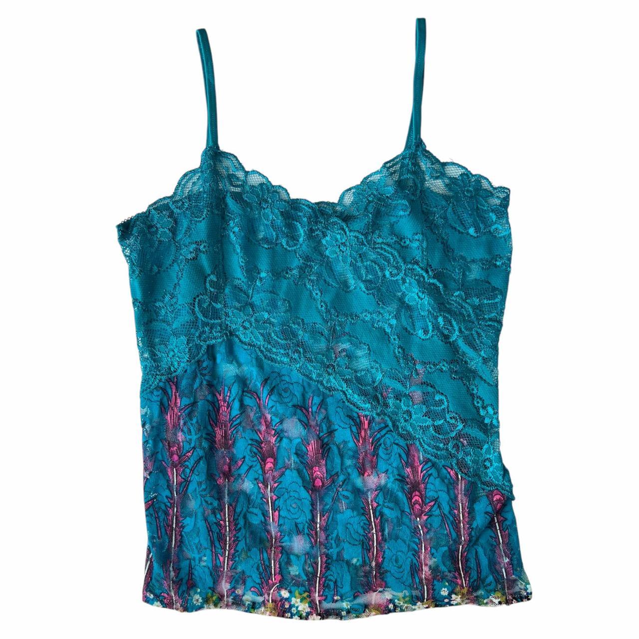 cute cami ! ~ top part is laced and sheer (see... - Depop