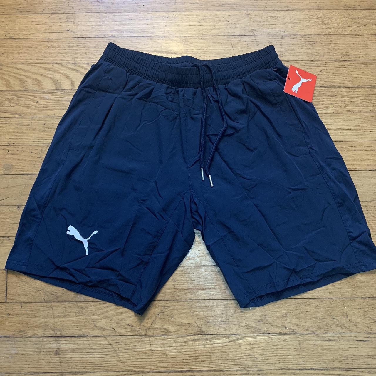 1990s Puma navy blue shorts - Depop