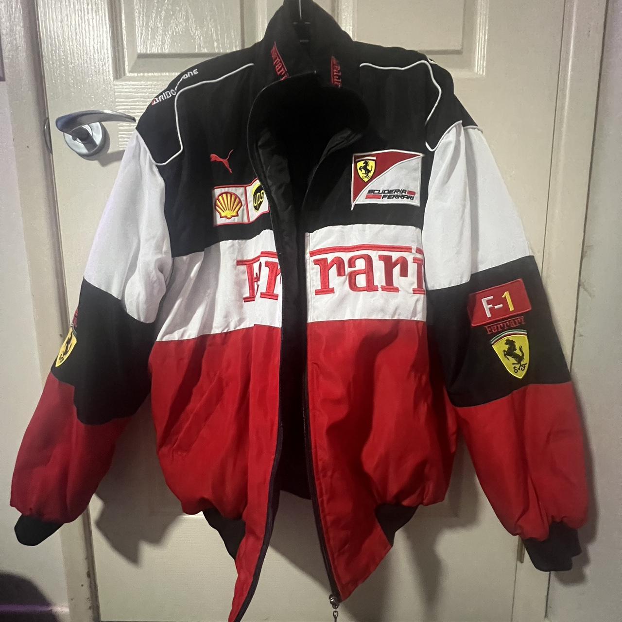 Vintage “Ferrari” racer jacket. Quilted lining &... - Depop