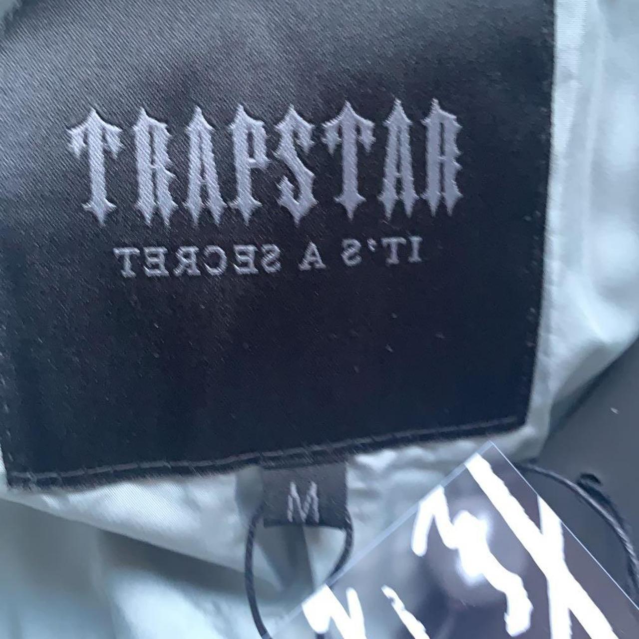 Trap star hyperdrive jacket reflective grey and red... - Depop